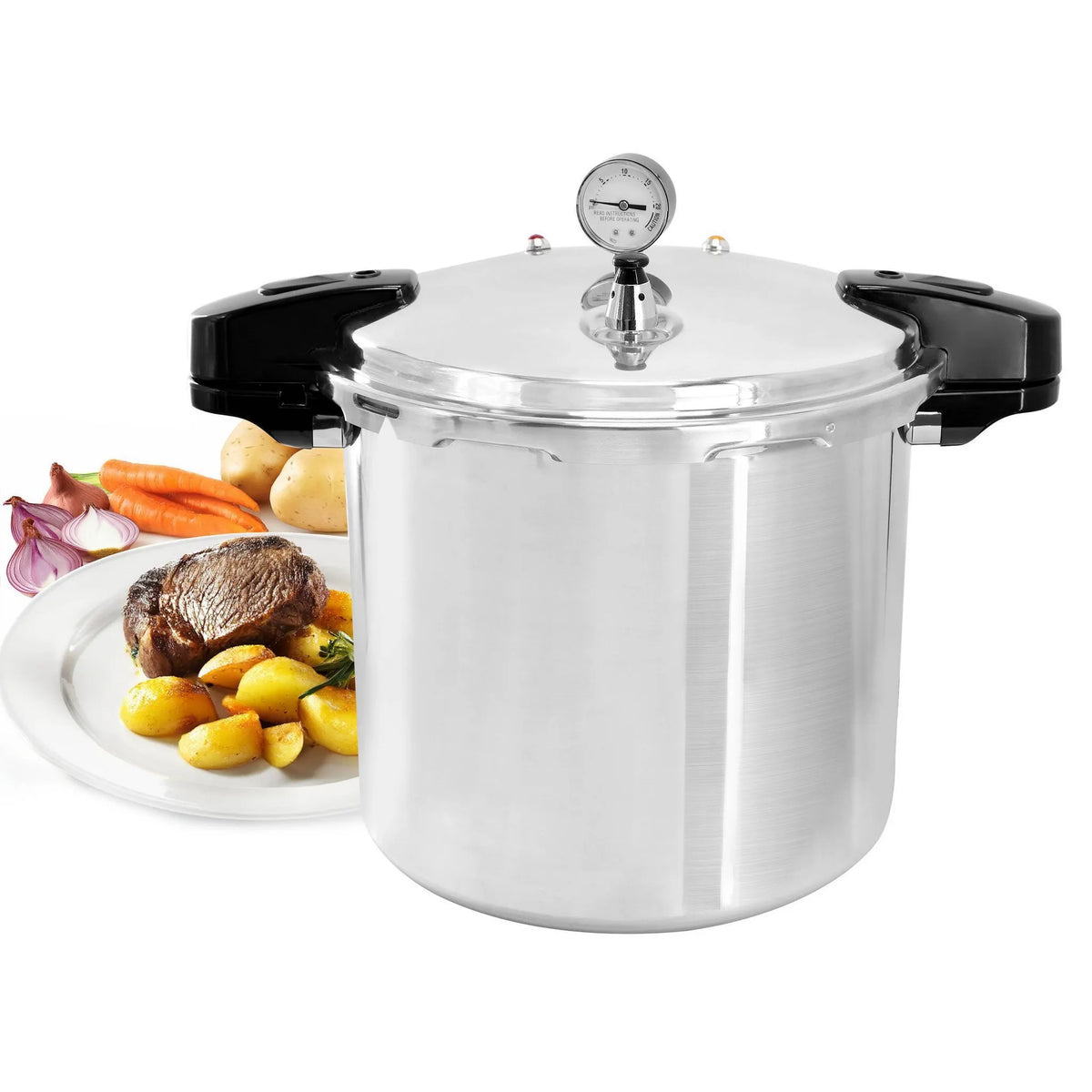 24qt Large Aluminum Stovetop Pressure Cooker/Canner – REBEL