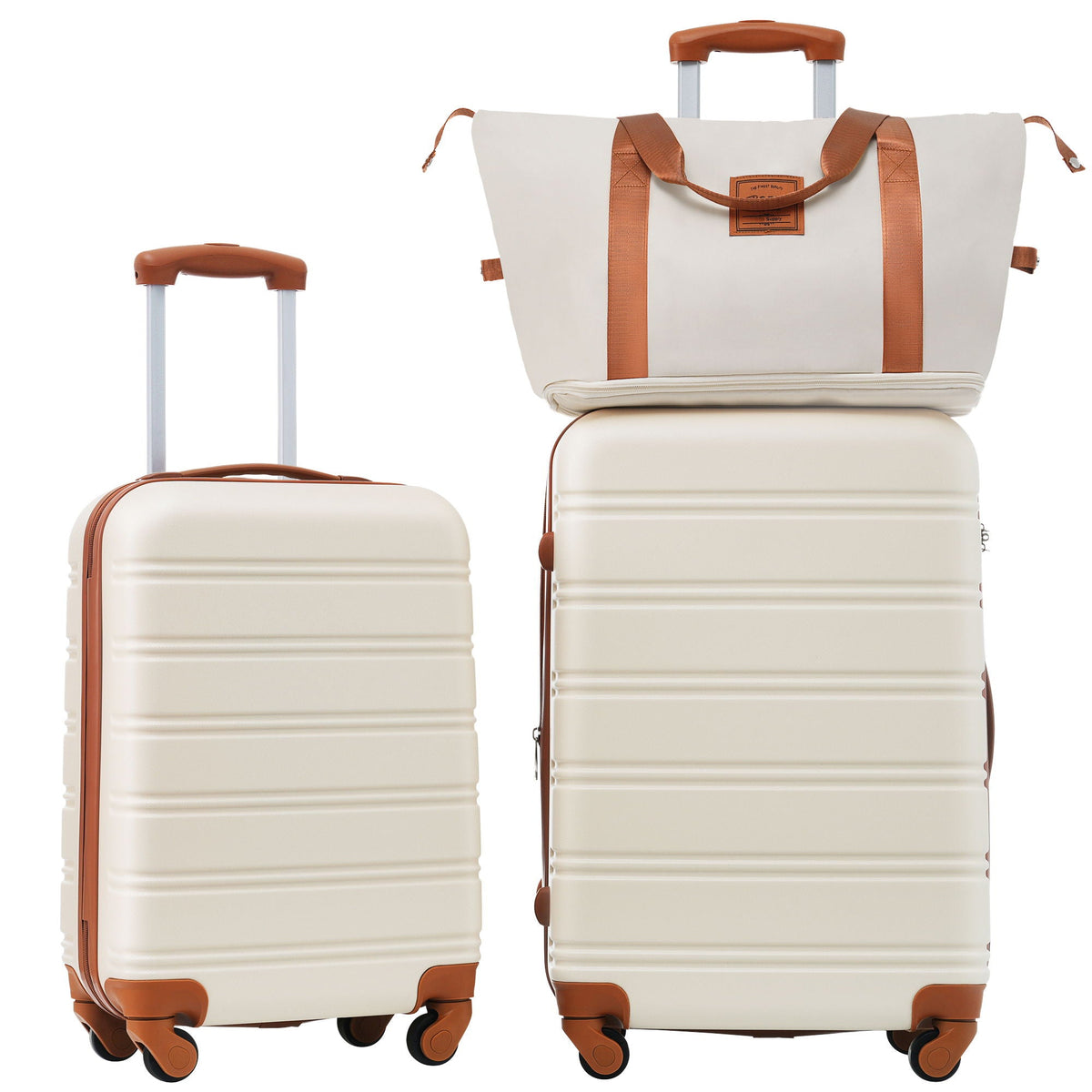 DAILY NEST Hardshell Luggage Sets 2 Pieces + Bag Spinner Suitcase With ...