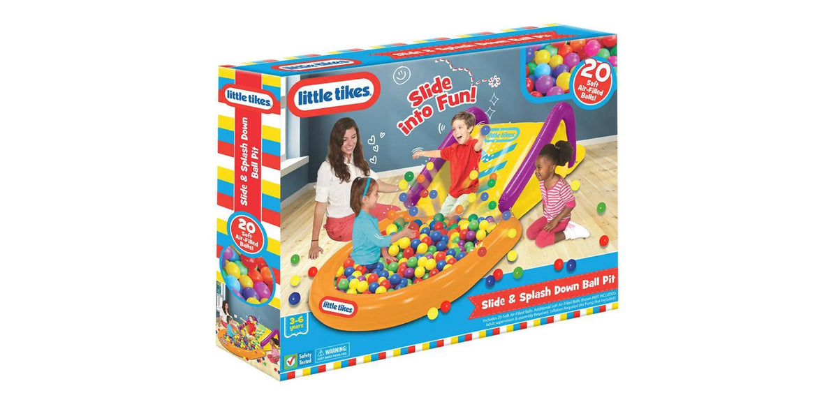 Little Tikes Slide & Splash Down Ball Pit - Fun Toy for Kids 3-6 Years ...