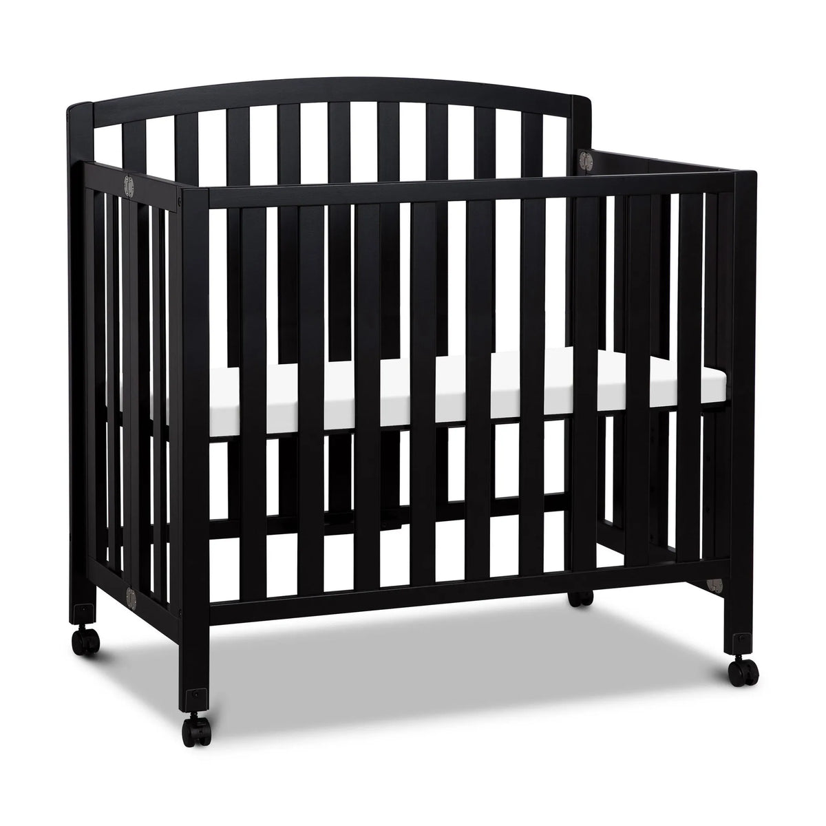 Dylan Folding Portable 3-in-1 Mini Crib and Twin Bed - Black – REBEL
