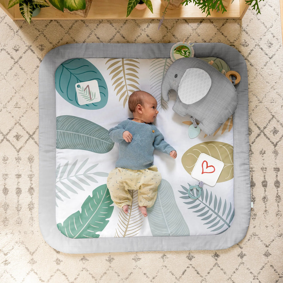 Ingenuity Sprout Spot Baby Milestone Play Mat Tummy Time Gym – REBEL