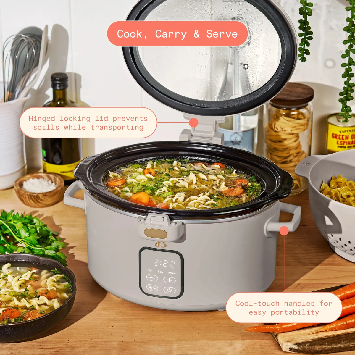 4 Qt Digital Slow Cooker - Porcini Taupe – REBEL