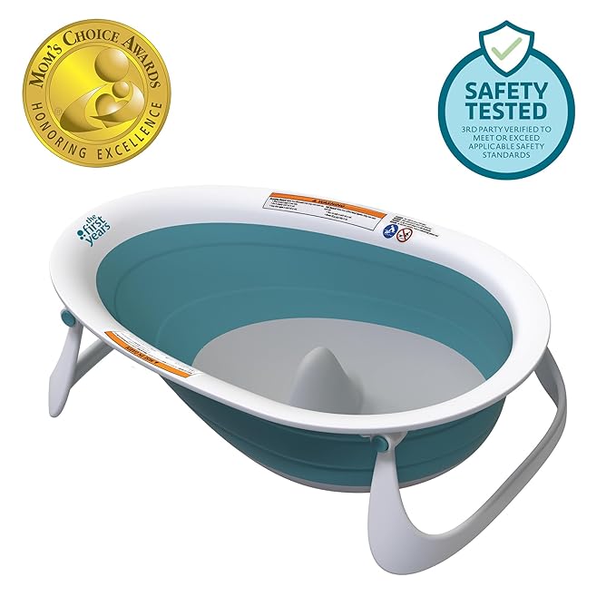 The First Years Sure Comfort Infant to Toddler Collapsible Baby Bathtub ...