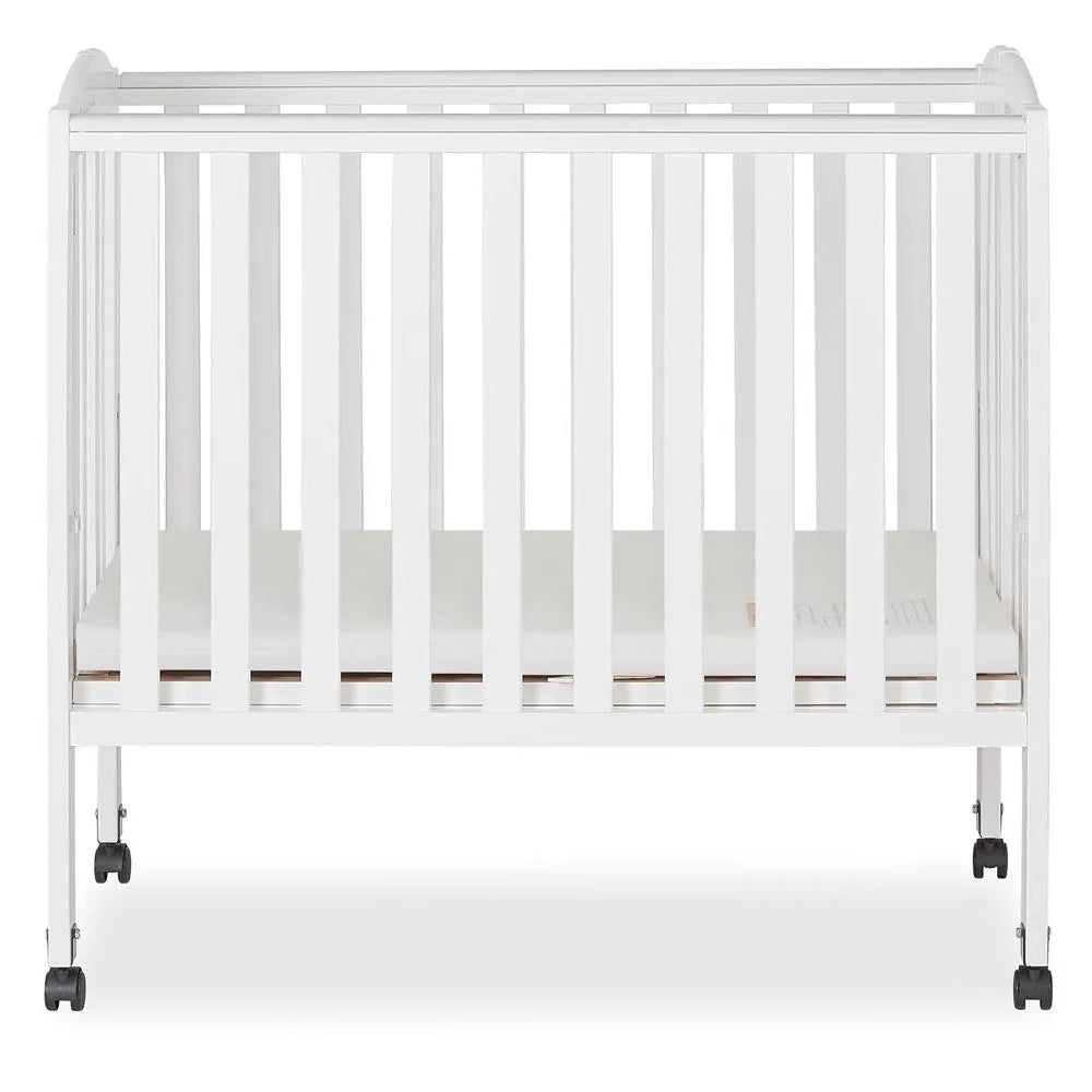2-in-1 Portable Folding Stationary Side Crib - White – REBEL