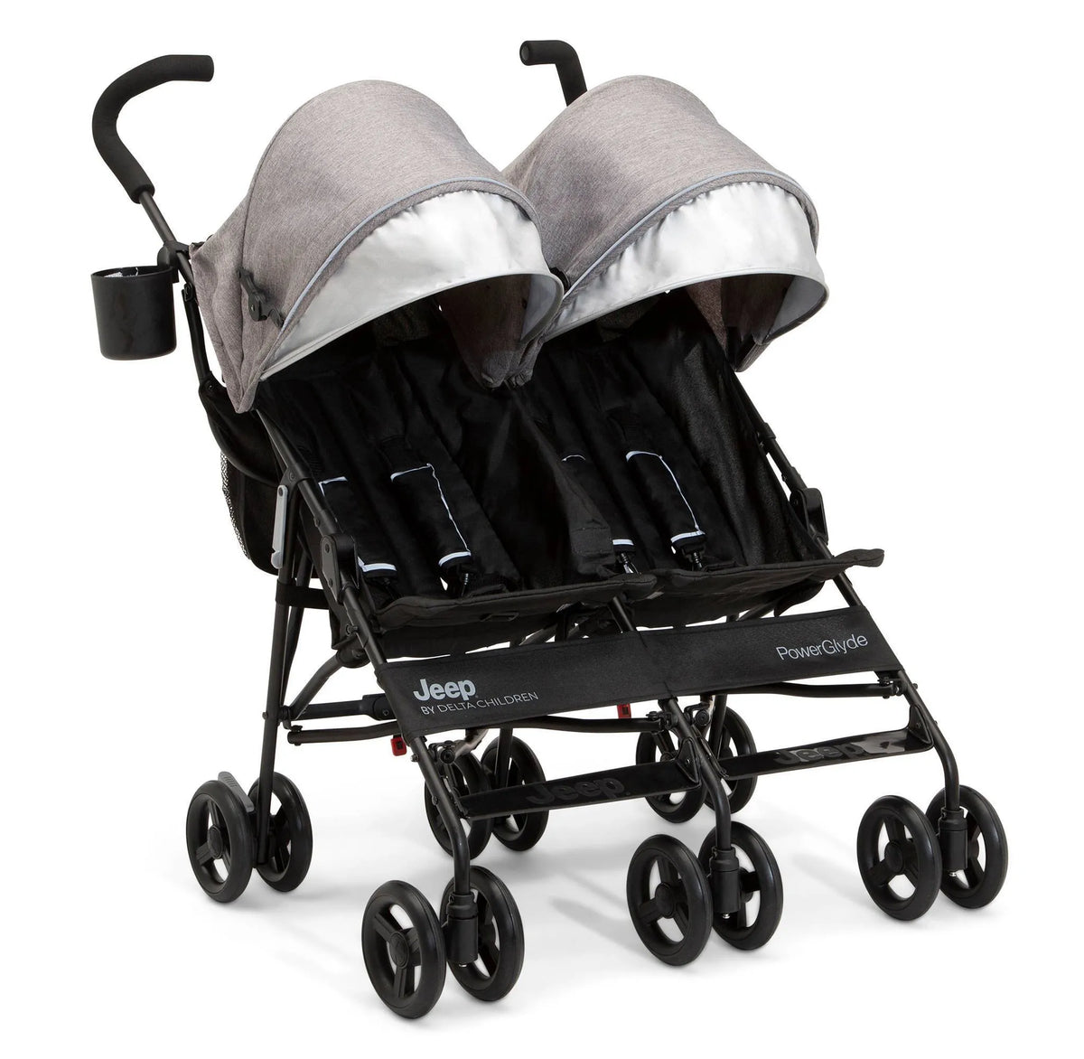 PowerGlyde Side-by-Side Double Stroller - Gray (see description) – REBEL