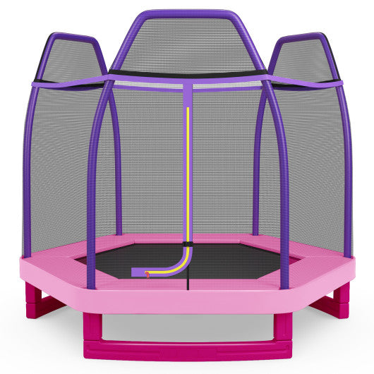 COSTWAY 7 Feet Kids Recreational Bounce Jumper Trampoline-Pink – REBEL