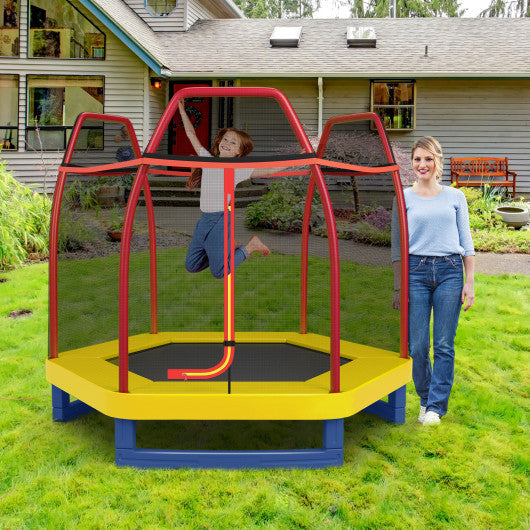 7 Feet Kids Recreational Bounce Jumper Trampoline-Red – REBEL