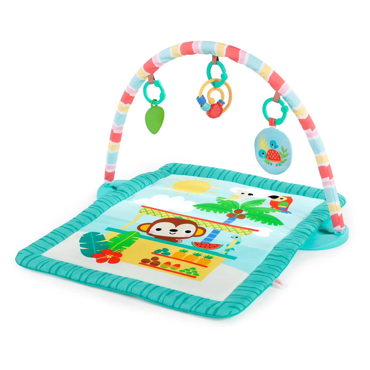 Bright Starts Tiki Toy Bar Baby Activity Gym & Tummy Time Mat - Newborn ...