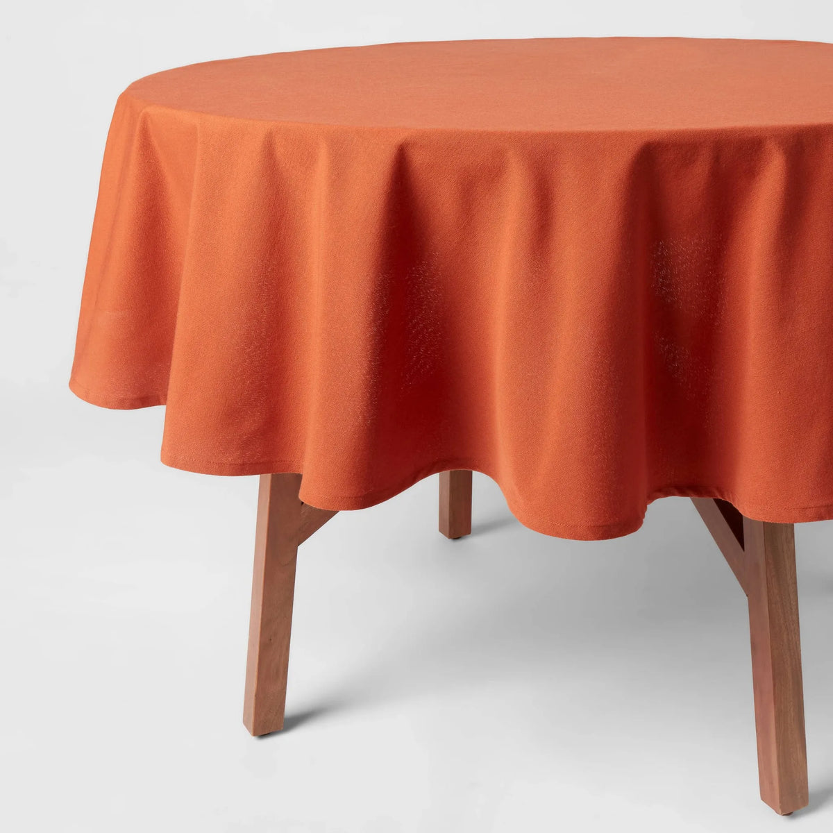 70" Cotton Round Tablecloth - Dark Orange – REBEL