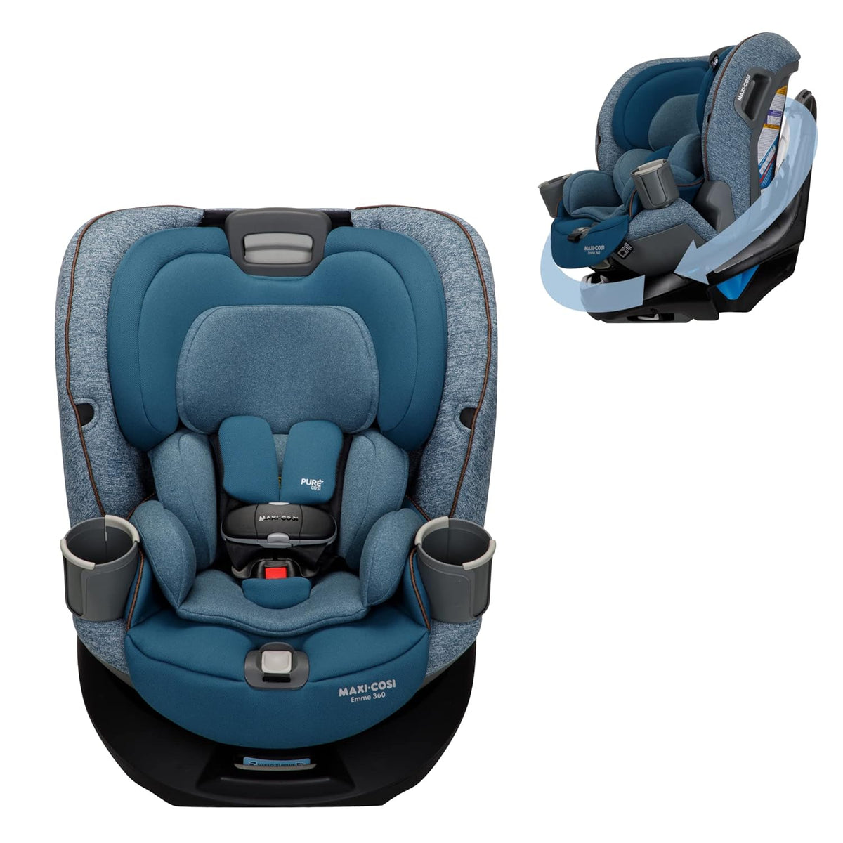 Emme 360 Rotating All-in-One Convertible Car Seat - Pacific Wonder – REBEL