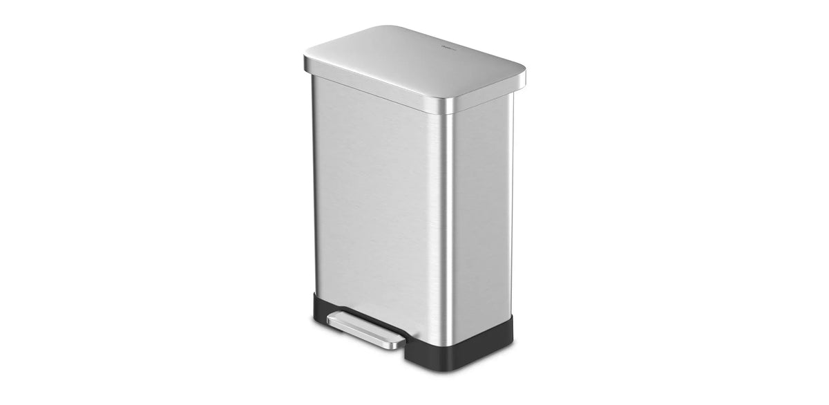 Qualiazero 20 GAL Stainless Steel Step On Trash Can With Soft Lid Close ...