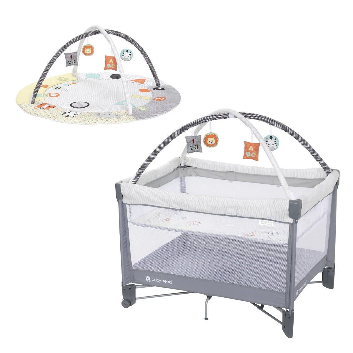 Play Suite 3-in-1 Quick-Fold Playard with Baby Gym - Quartz Stone – REBEL