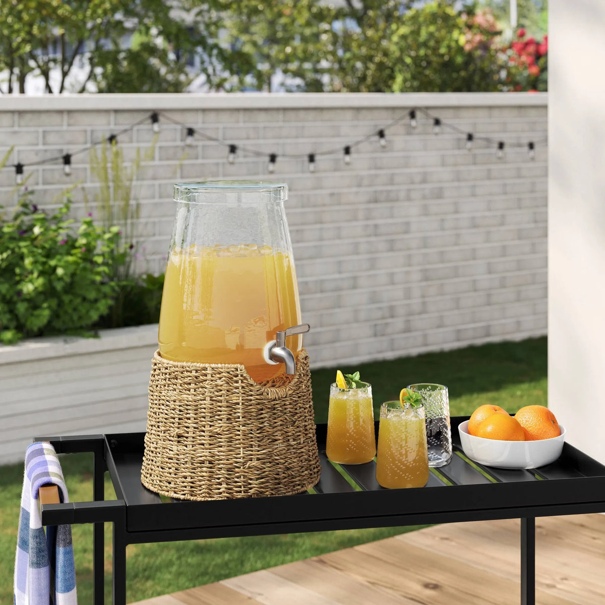 Coastal Woven Beverage Dispenser Stand – REBEL