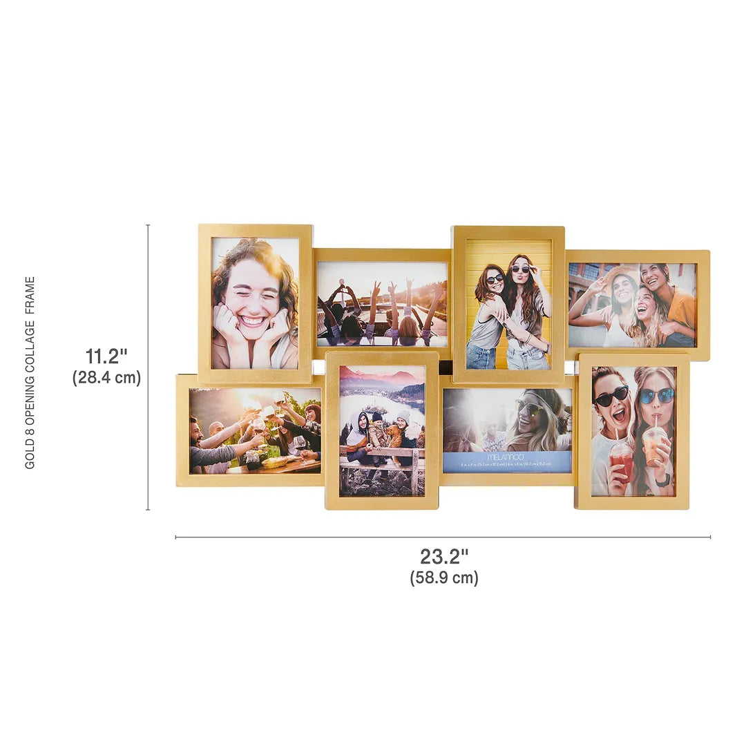 Melanno 8 Opening Photo Collage Frame, Displays Four 4x6 and Four 6x4 ...