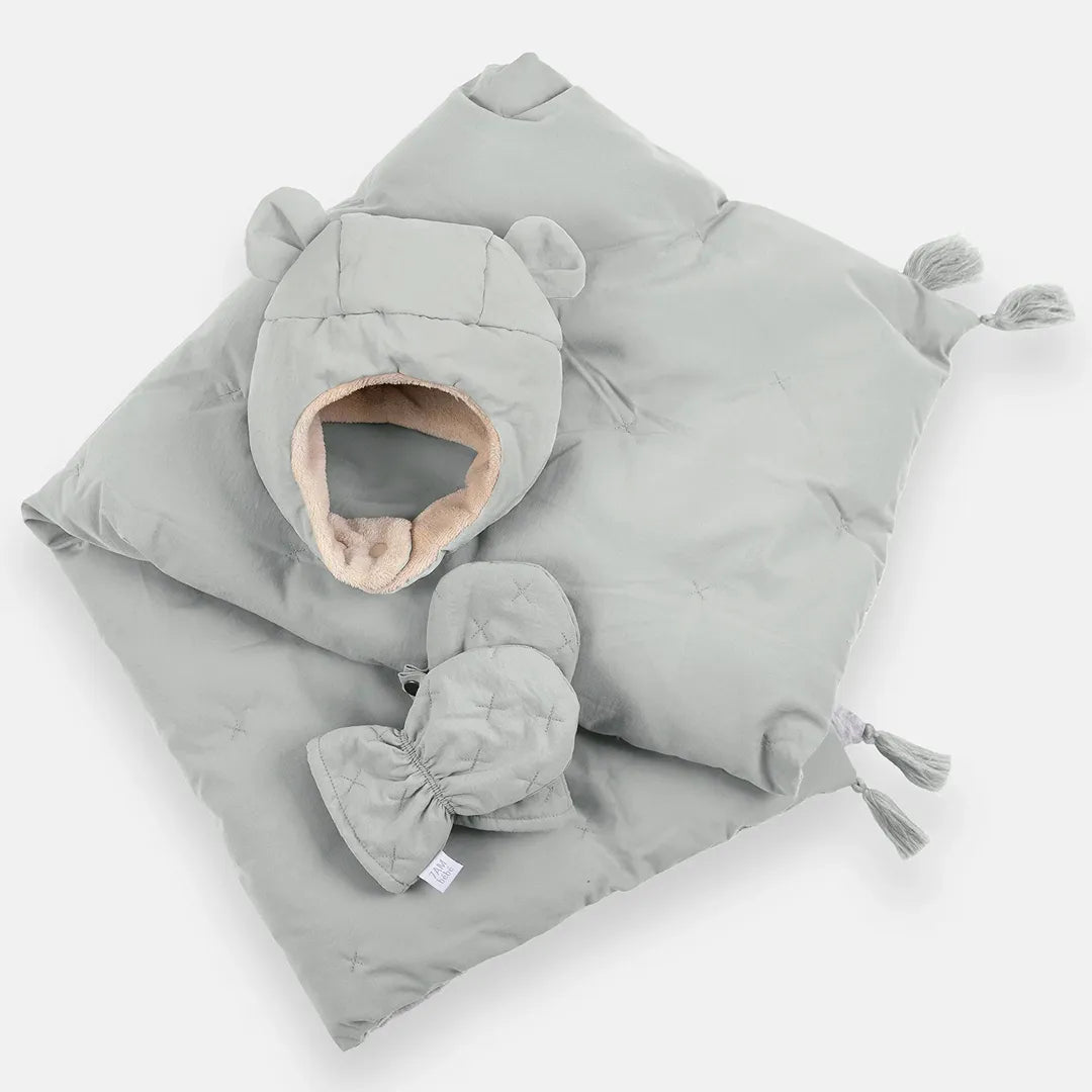 7AM Enfant Baby Blanket, Hat and Mittens Set - Bondi Blue – REBEL
