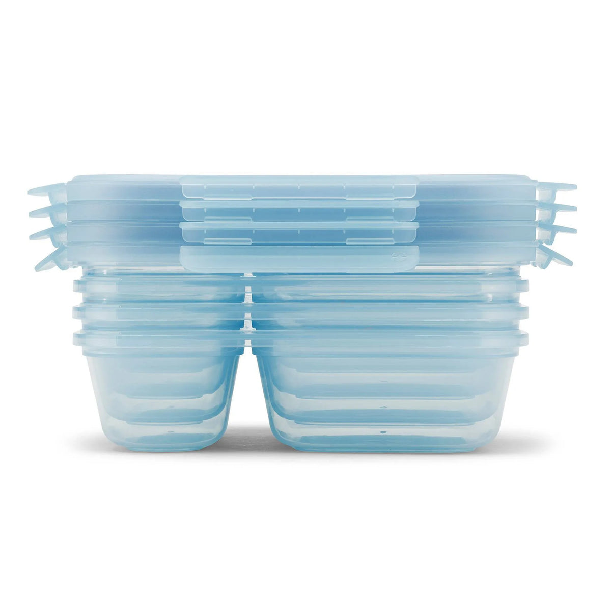 Ello 8-Piece Snap and Nest Snack Divided Food Storage Containers - Blue ...