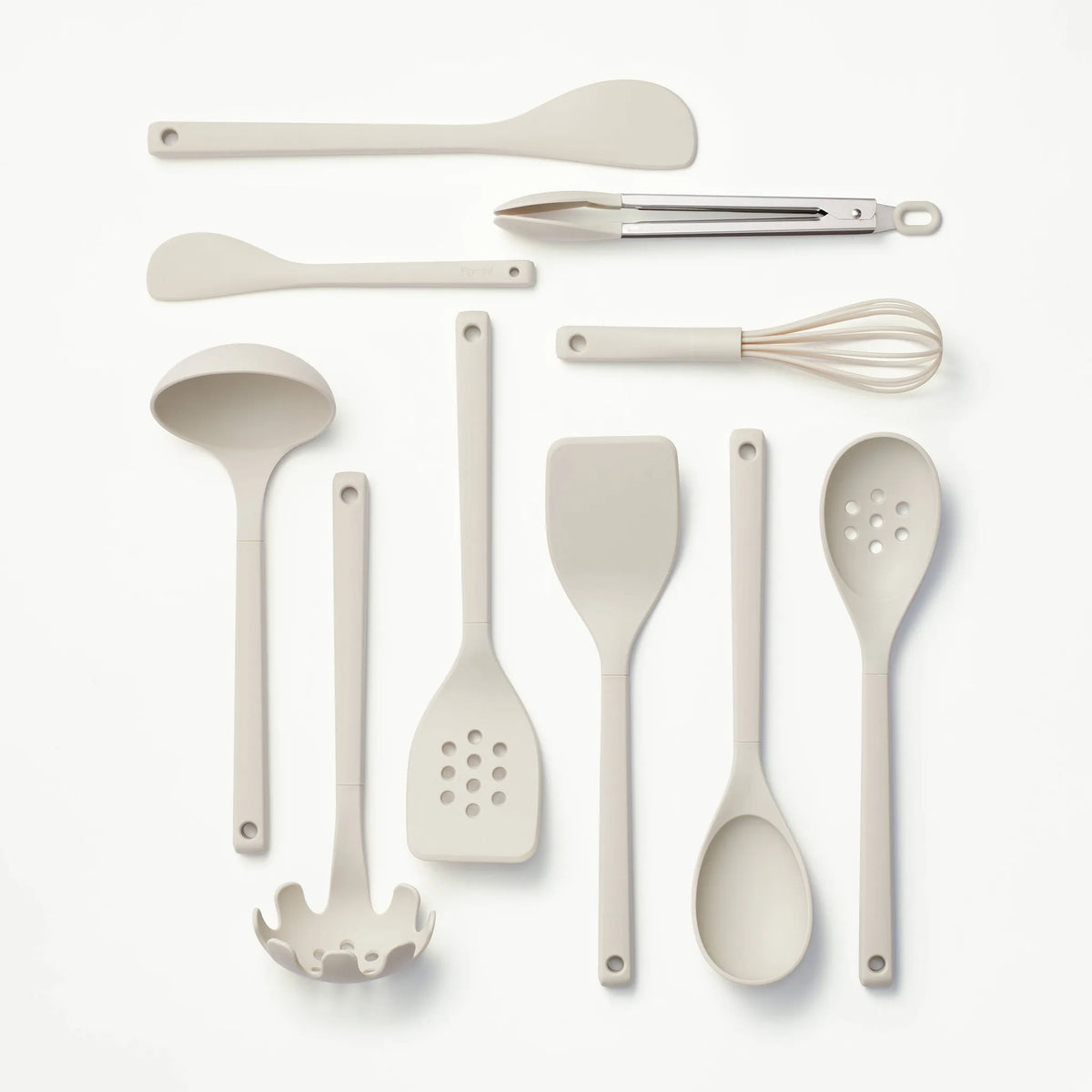 Figmint 10pc Soft Grip Nylon Kitchen Utensil Set Gray - Figmint™ – REBEL