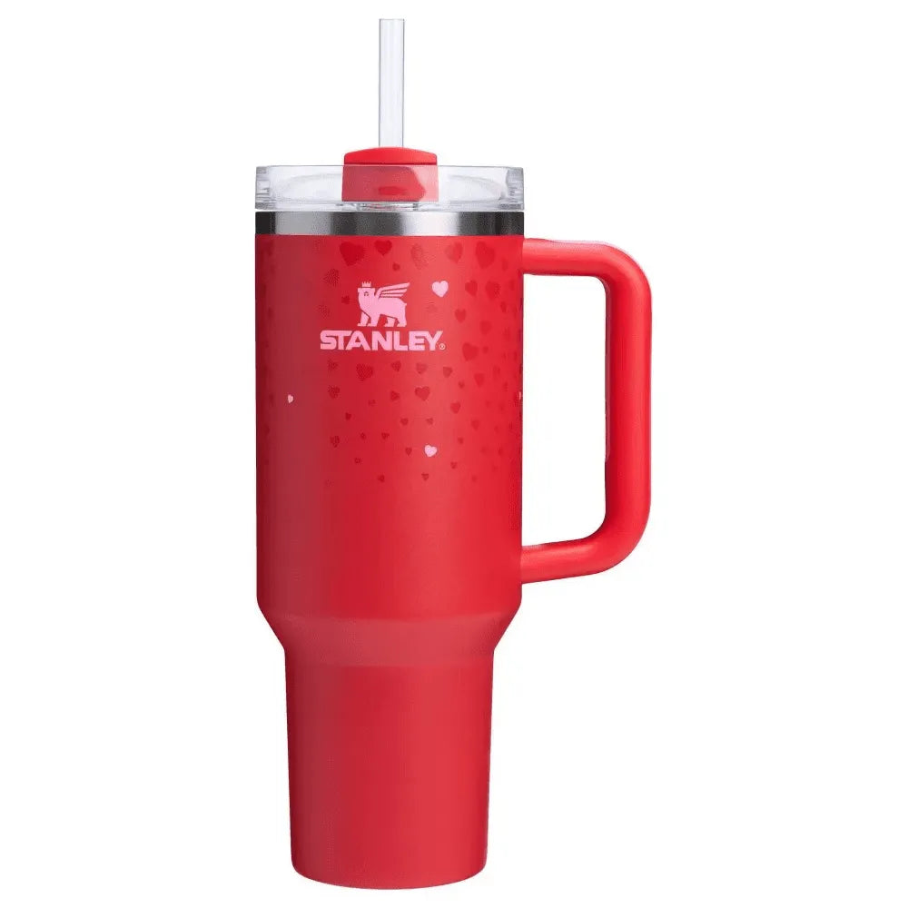 Stanley 40 oz Stainless Steel H2.0 Flowstate Quencher Tumbler-Ruby Hea ...