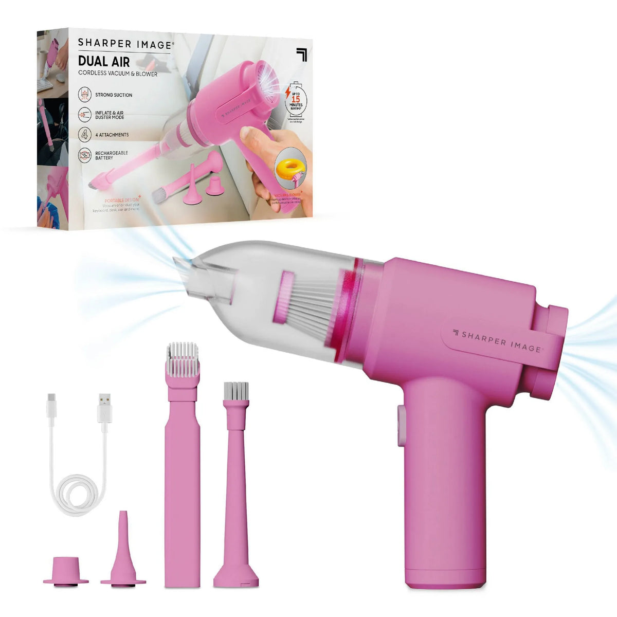 Cordless Handheld Vacuum and Blower Pink – REBEL