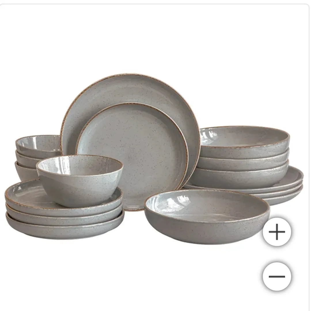 Options 16-Piece Dinnerware Set-Gray – REBEL