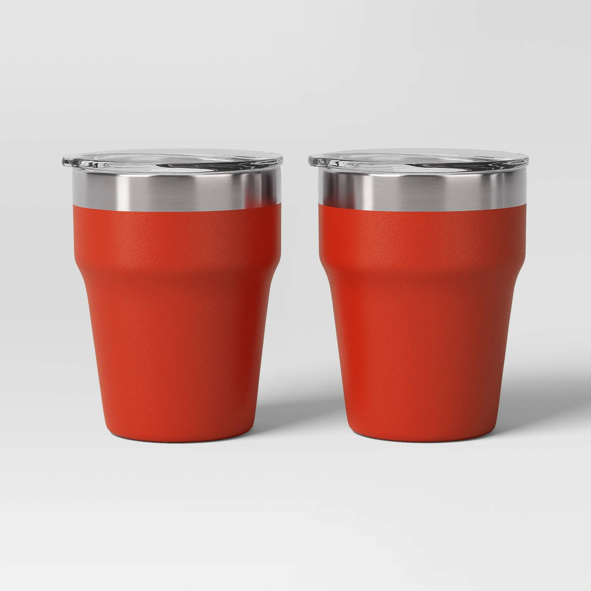 12oz 2pk Stacking Short Tumbler with Lid Red - Room Essentials™ – REBEL