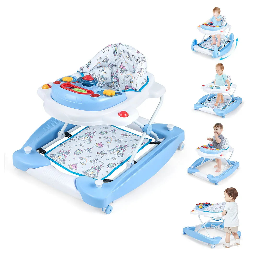 INFANS 6-in-1 Foldable Baby Walker - Blue – REBEL