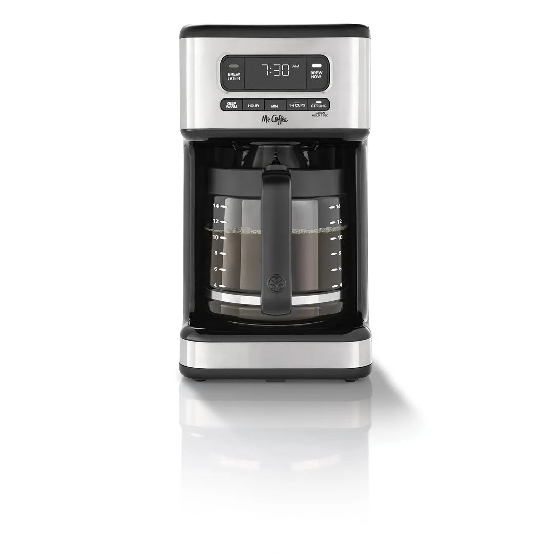 Light Stainless Steel 14-Cup Programmable Coffee Maker – REBEL