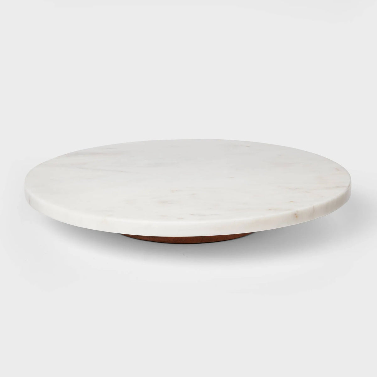 Threshold 14" Marble and Wood Lazy Susan - White – REBEL