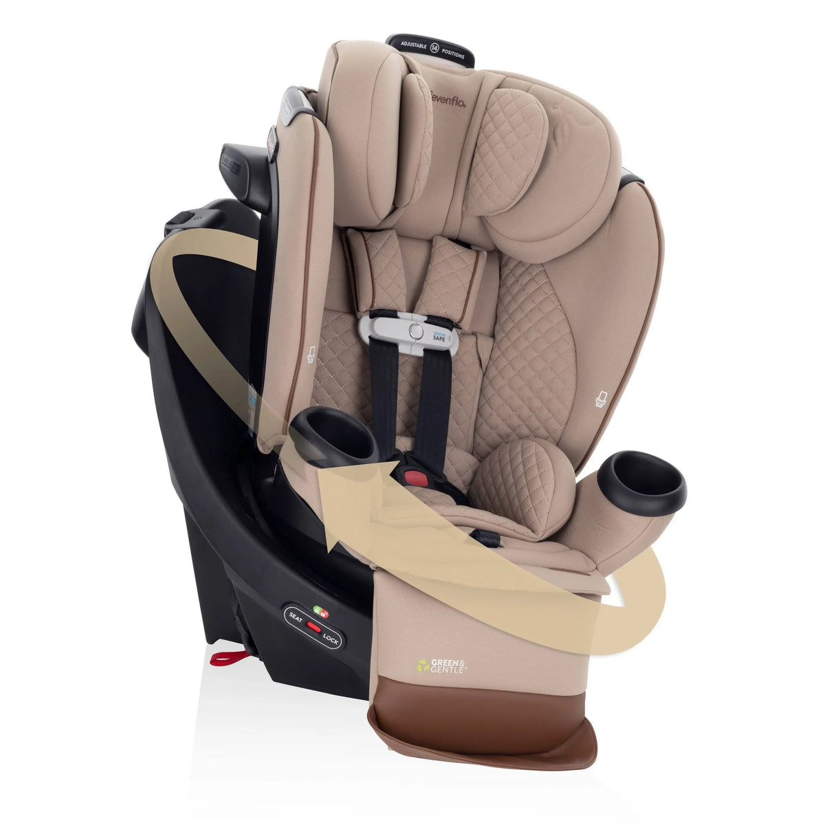 Gold Revolve 360 Extend All-in-One Rotating Convertible Car Seat with ...