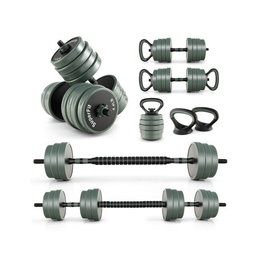 COSTWAY 4 in 1 Adjustable Weight Dumbbell Set-Black – REBEL