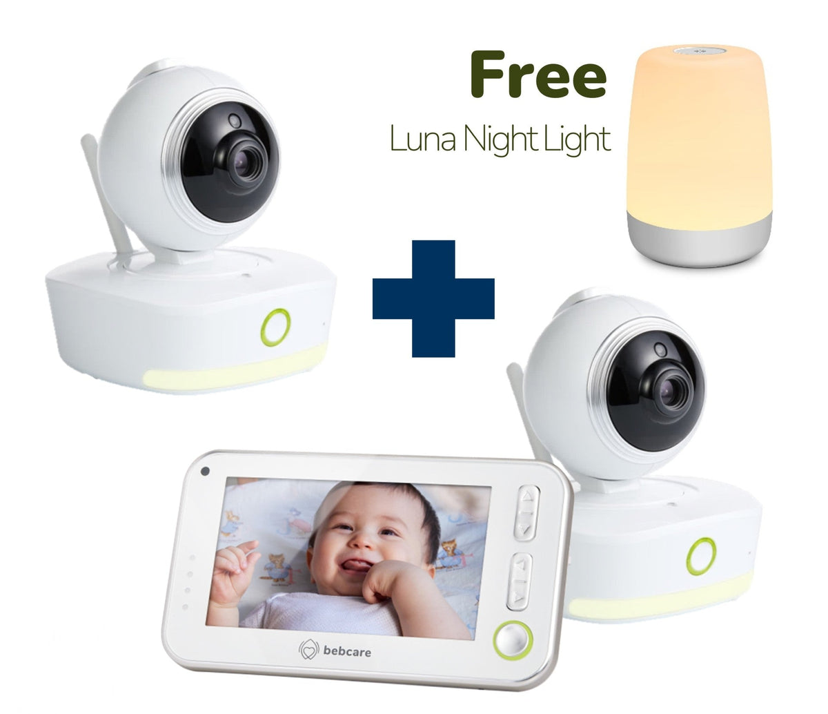 Bebcare Motion Digital Video Baby Monitor (2-Camera Bundle + Free Luna ...