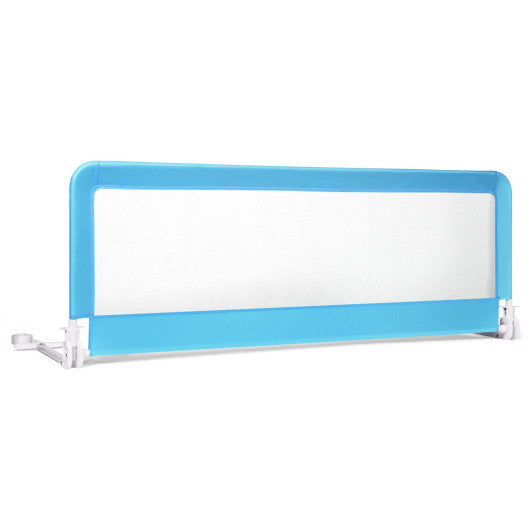 COSTWAY 59 Inch Folding Breathable Baby Bed Rail Guard With Safety ...