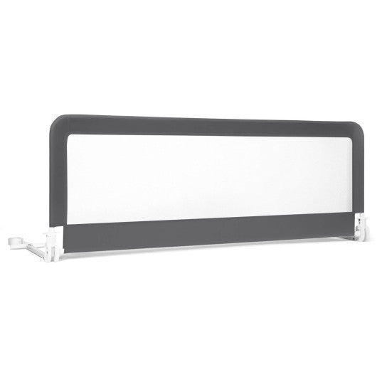 COSTWAY 59 Inch Folding Breathable Baby Bed Rail Guard With Safety ...