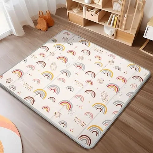 50x50 Playpen Mat, Rainbow Rain – REBEL