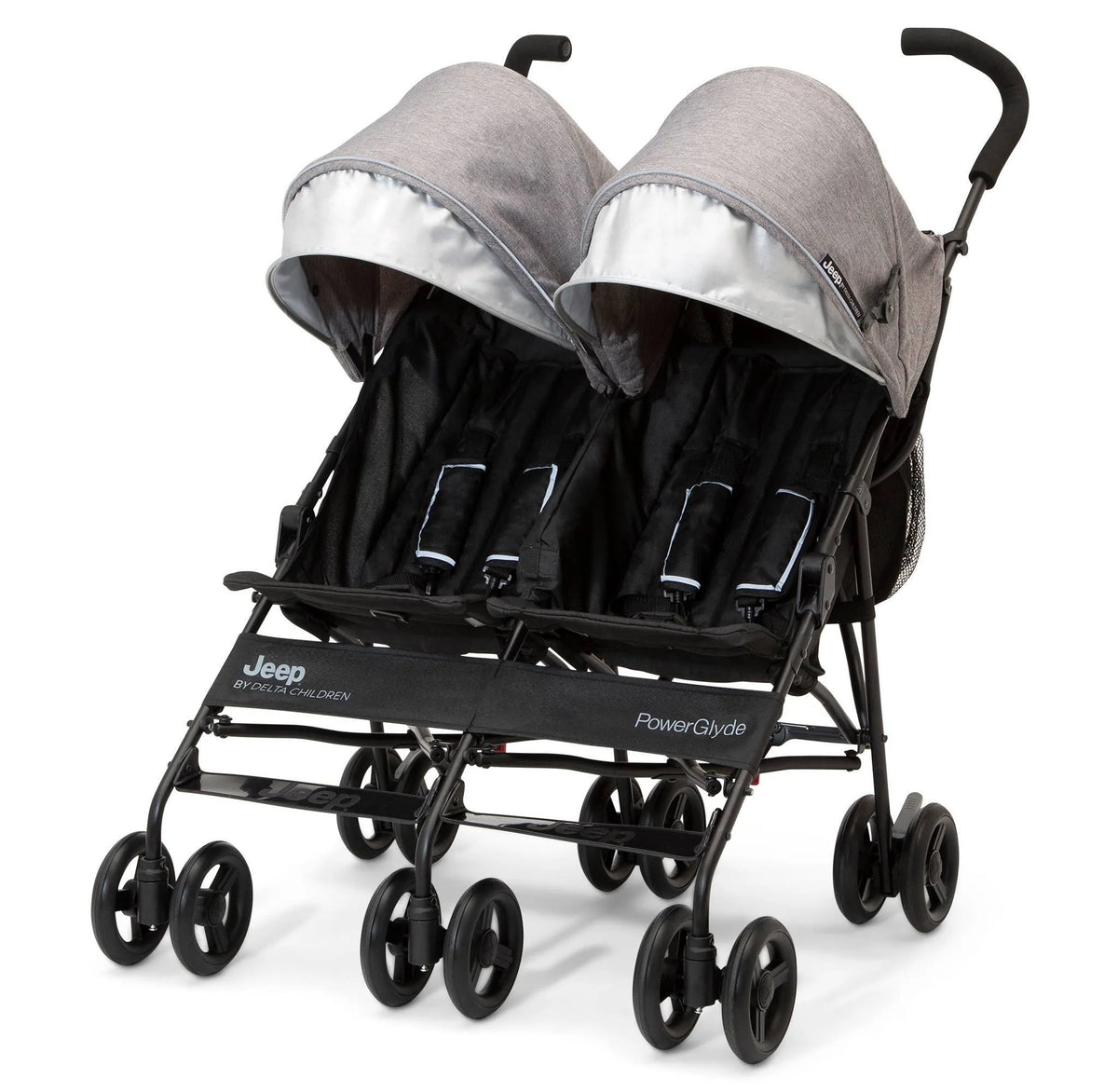 PowerGlyde Side-by-Side Double Stroller - Gray – REBEL