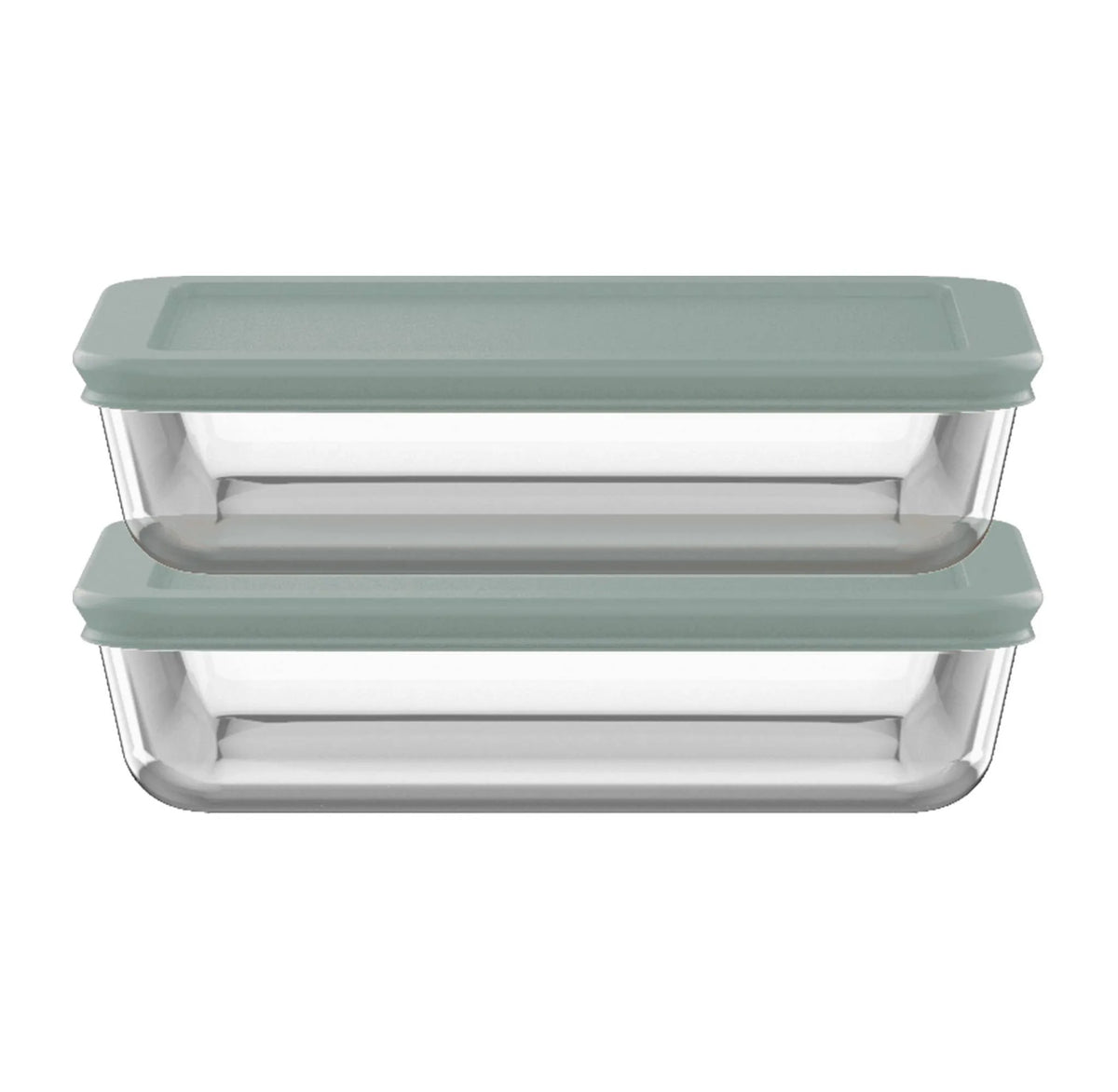 Pyrex 4pc 3c Rectangular Glass Food Storage Container Set Tranquil ...