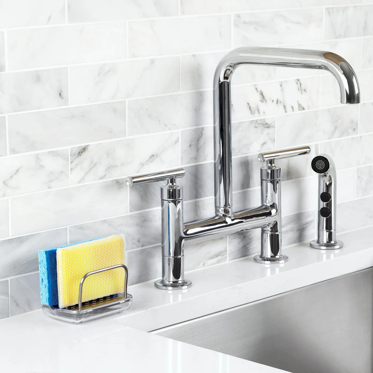OXO Stainless Steel Sink Sponge Holder – REBEL