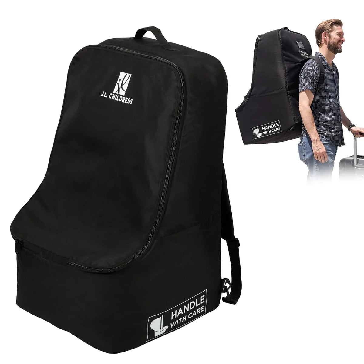 Padded Backpack Car Seat Travel Bag - Fits Most Baby Seats – REBEL