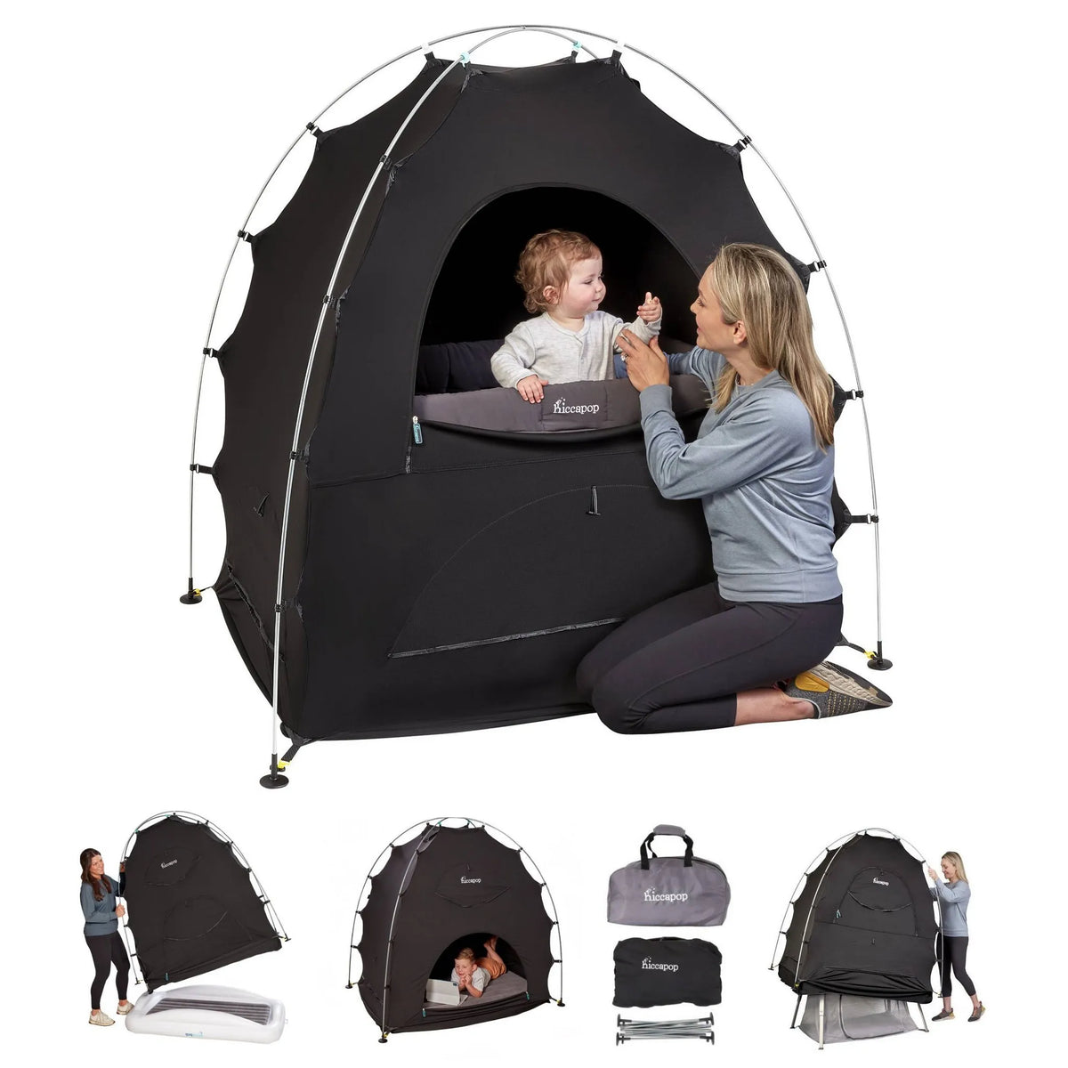 Hiccapop DayDreamer Blackout Tent for Playard/Pack 'n Plays - Gray – REBEL
