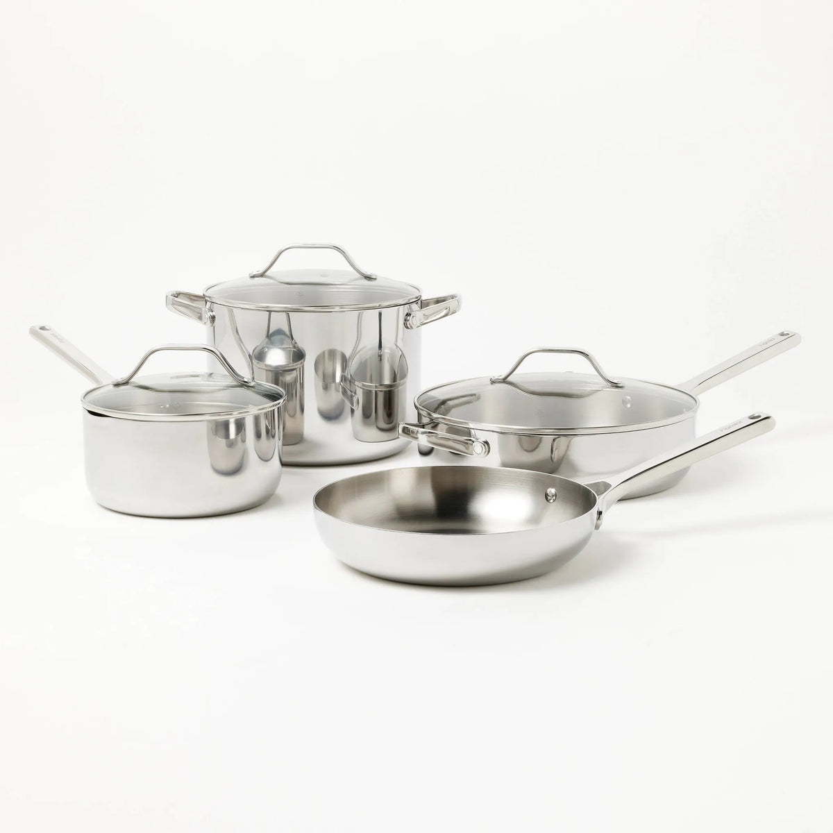 7pc Stainless Steel Cookware Set Silver – REBEL