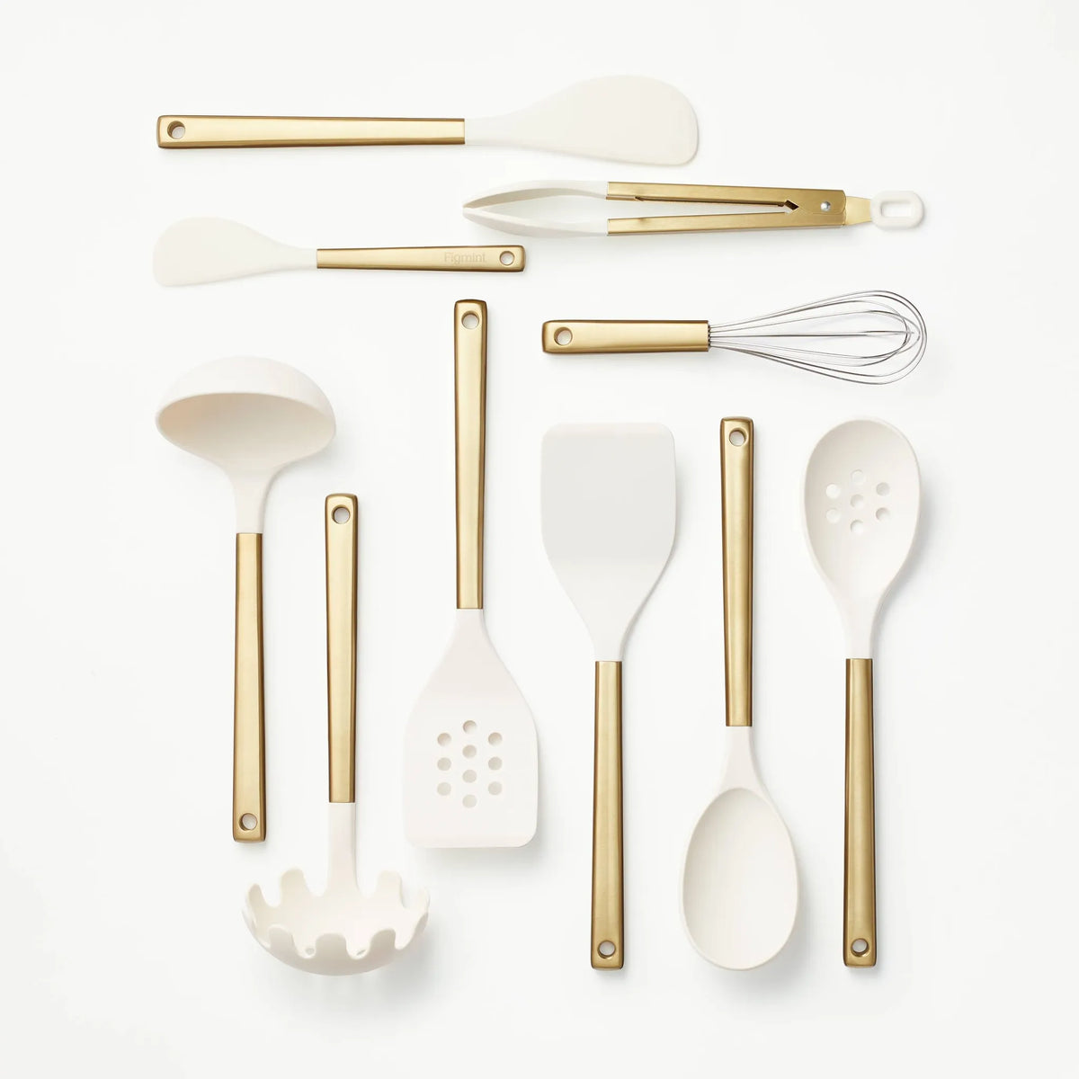 10pc Stainless Steel/Nylon Kitchen Utensil Set- Champagne – REBEL