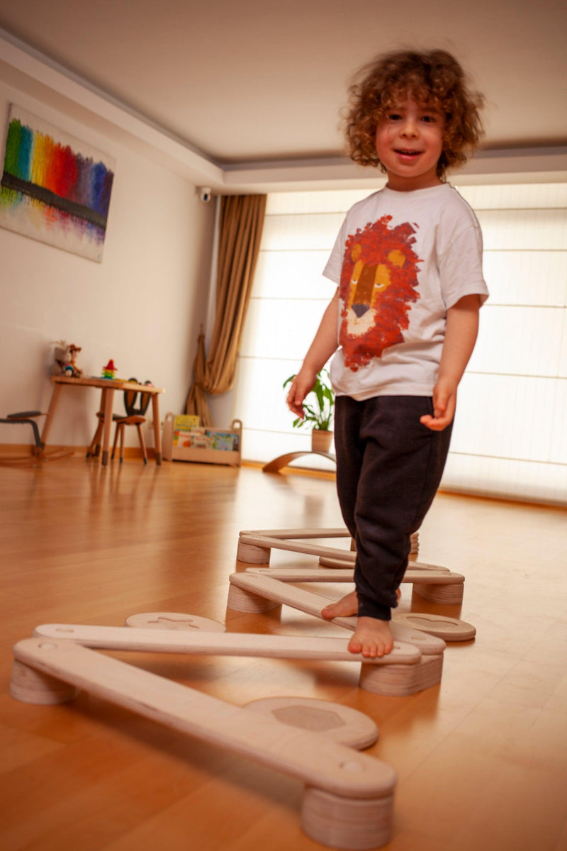 Montessori Balance Beam and Stepping Stones Set – REBEL
