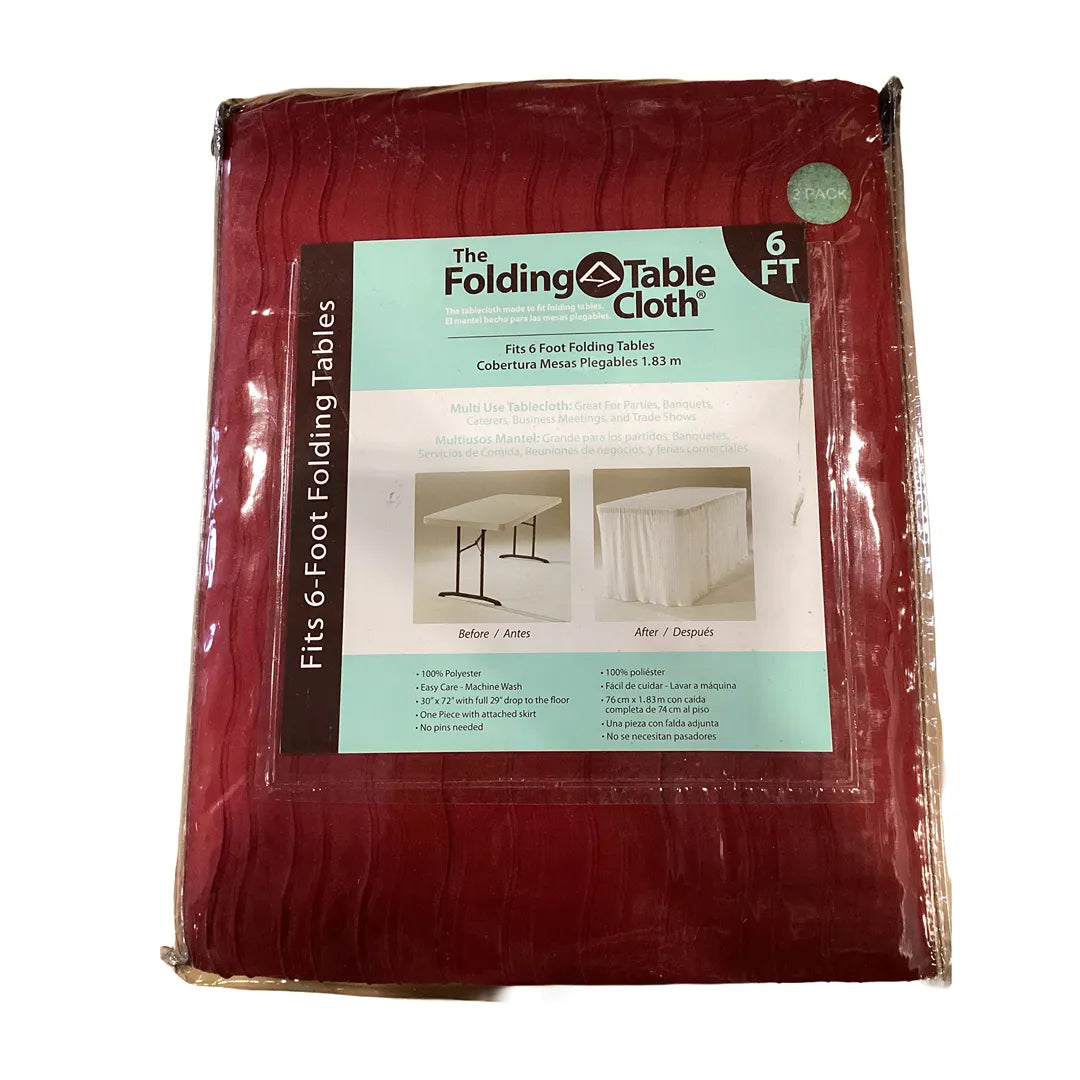 The Folding Table Cloth Table Cloth for 6 Ft Folding Tables - Red – REBEL