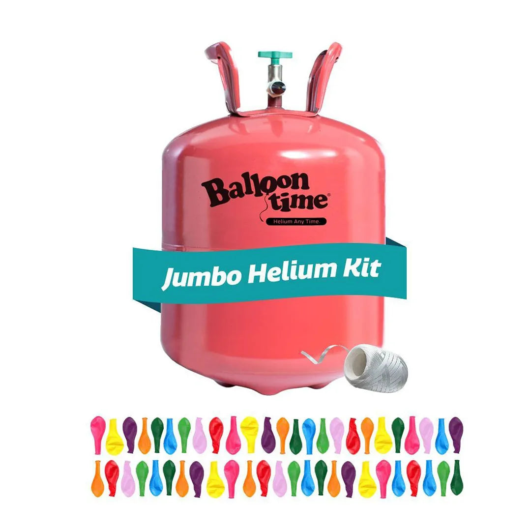 Balloon Time 12" Jumbo Helium Balloon Tank Kit: Steel - Red – REBEL