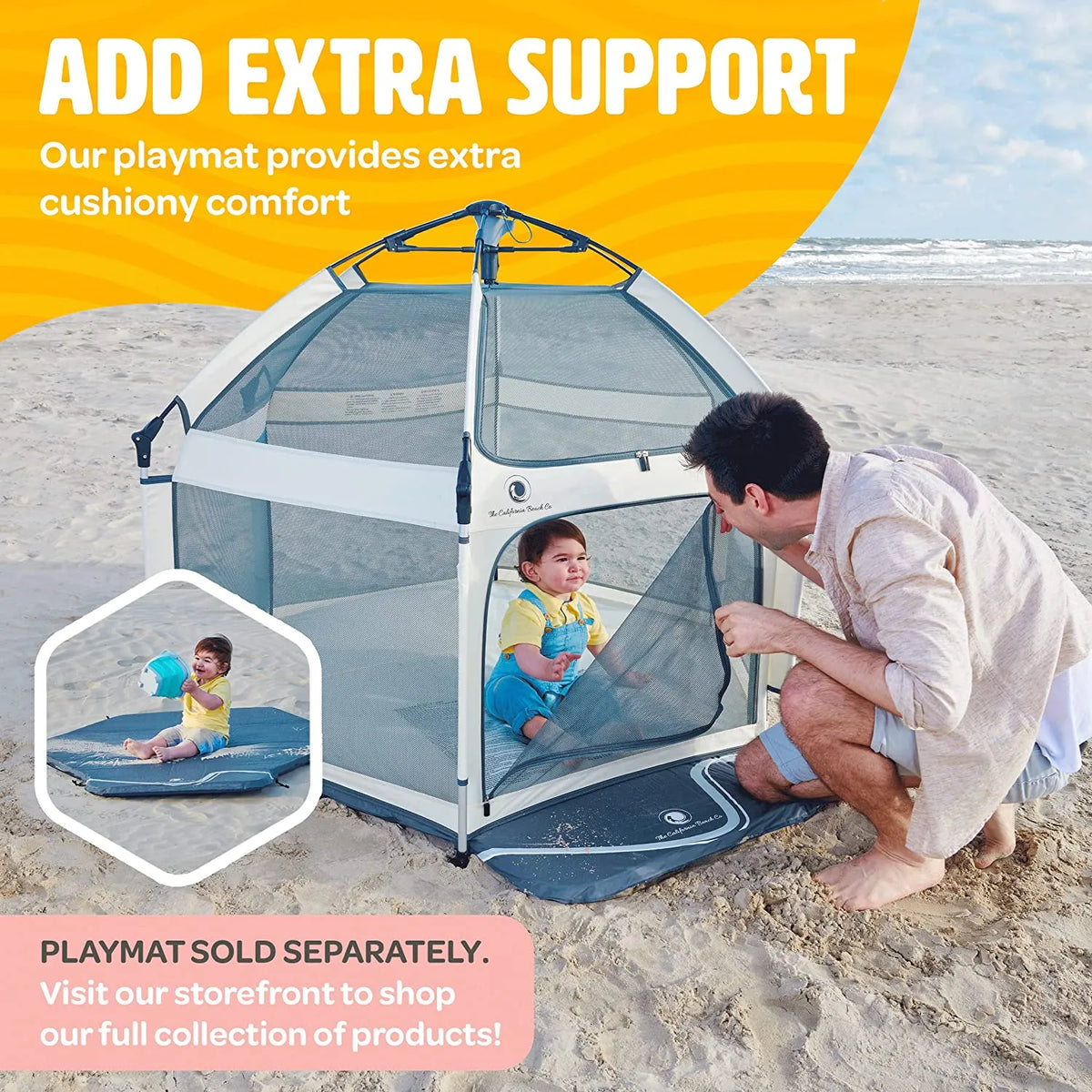 The California Beach Co Pop 'N Go Baby Playpen - Indoor & Outdoor ...
