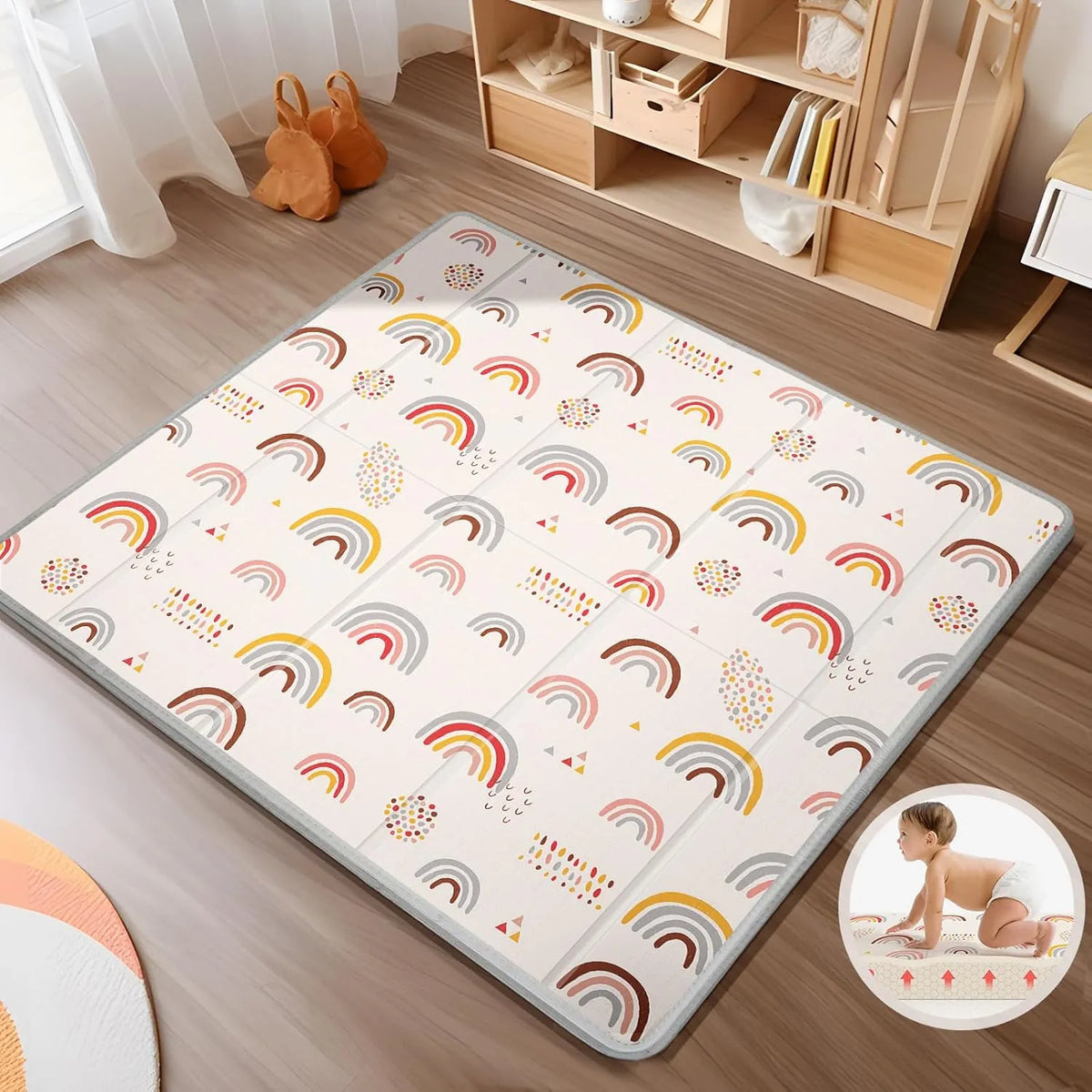 PIGLOG Foldable Baby Play Mat - Waterproof Foam Mat for Infants and ...