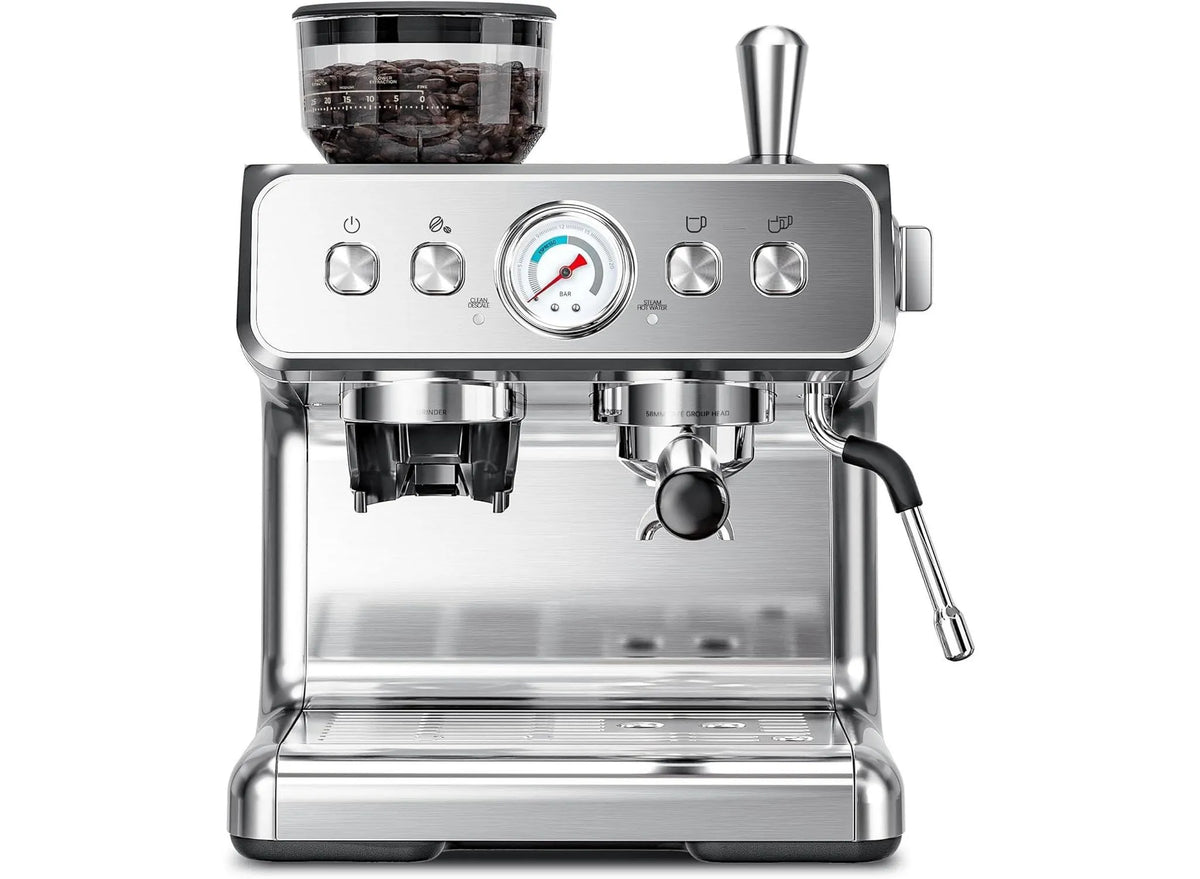 20-Bar Professional Espresso Machine With Grinder And Milk Frother – REBEL