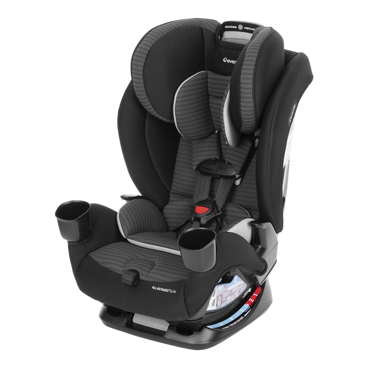 All4Stages Slim 4-in-1 Convertible Car Seat - Tybee Black (See Descrip ...