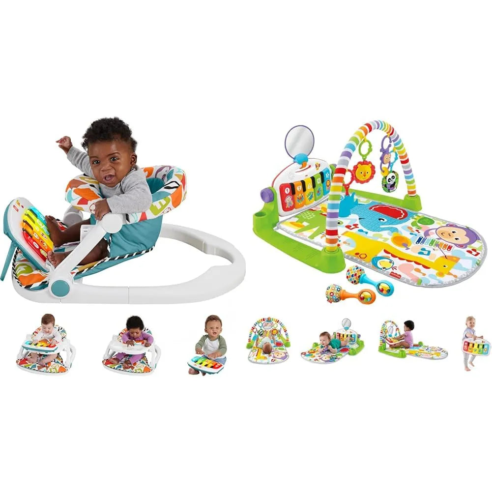 Fisher-Price Baby Portable Chair Deluxe Kick & Play Sit-Me-Up Floor Se ...
