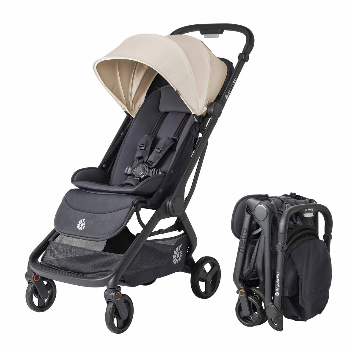 Metro3 All-in-One Compact Stroller (Natural Beige) – REBEL